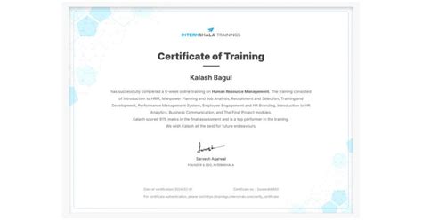 Kalash Bagul On Linkedin Successfully Completed The Human Resource Management Training From