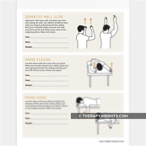 Scapular Exercises Adult And Pediatric Printable Resources For Speech