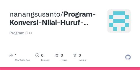 GitHub Nanangsusanto Program Konversi Nilai Huruf Dari Nilai Yang