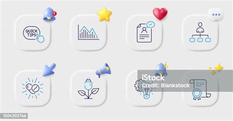 투자 그래프 아이디어 기어 및 인증서 라인 아이콘 웹 앱의 경우 인쇄 벡터 3차원 형태에 대한 스톡 벡터 아트 및 기타 이미지