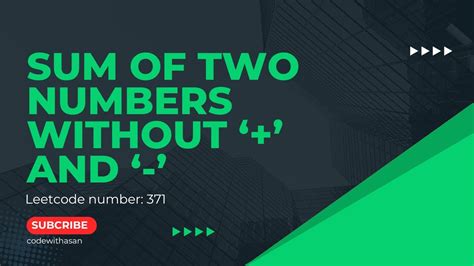 Sum Of Two Integers Without Using And In Tamil Leetcodetamil Youtube