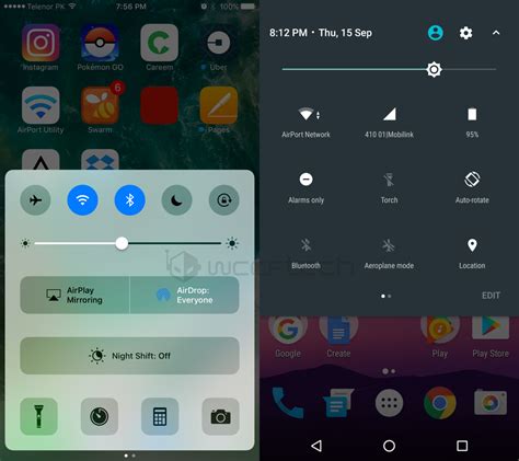 Visual Comparison IOS Vs Android Nougat