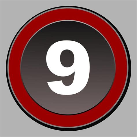 Premium Vector Red Number Buttons With White Numbers