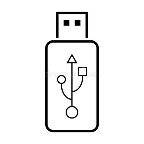 Usb Icon Technology Connect Device Sign Electronic Portable Symbol