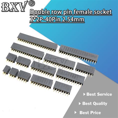 PCS Double Row Pin Female Header Socket Pitch Mm P PIN PIN PIN PIN PIN PIN