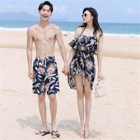 情侣泳衣2023新款情侣款套装性感三件套男女沙滩海滩度假温泉泳装 虎窝淘
