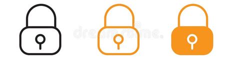 Lock Icon Set Security And Protection Illustrations For Safety And Privacy Stock Vector