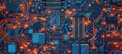 Premium Photo Computer Motherboard With Cpu Circuit Board System Chip With Core Processor