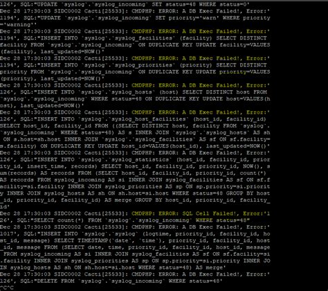 cmdphp error a db exec failed error 126 · issue 148 · cacti
