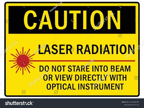 Laser Warning Sign Labels Stock Vector Royalty Free 2242985991 Shutterstock
