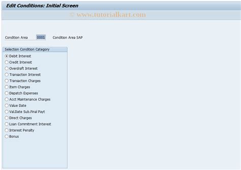 F982 SAP Tcode Edit General Conditions