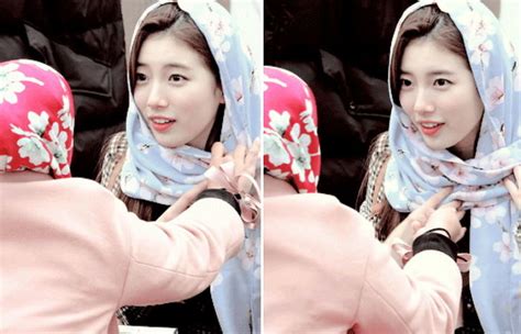 무슬림 팬에게 선물 받은 ‘히잡 쓰고 눈부신 미모 뽐내는 수지 인사이트