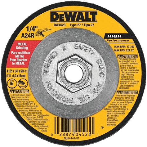 General Purpose Metal Grinding Wheel 45 Inch Diameter For Angle