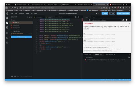 Code Sandbox And Version RC3 Don T Work Together For Some Strange