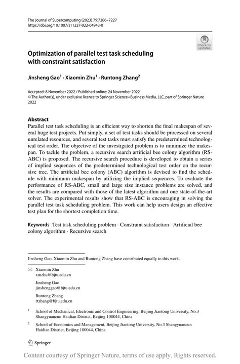Optimization Of Parallel Test Task Scheduling With Constraint Satisfaction Request Pdf