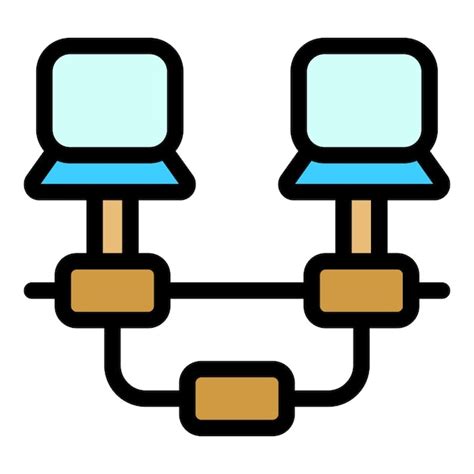 Premium Vector Computer Network Icon Outline Computer Network Vector Icon For Web Design