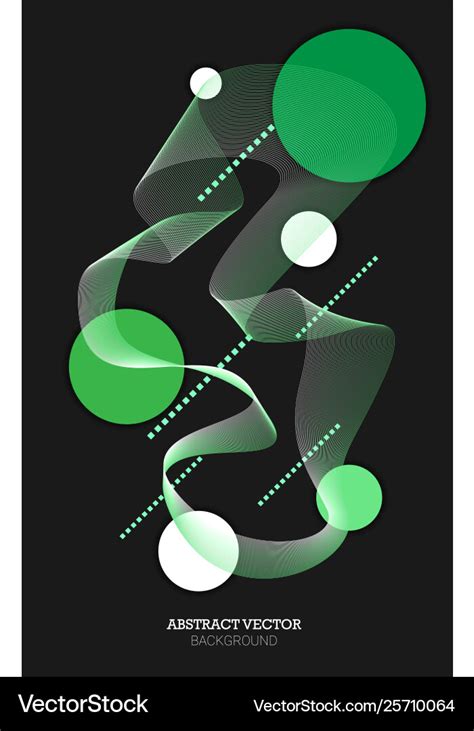 Abstract Background With Dynamic Linear Waves Vector Image