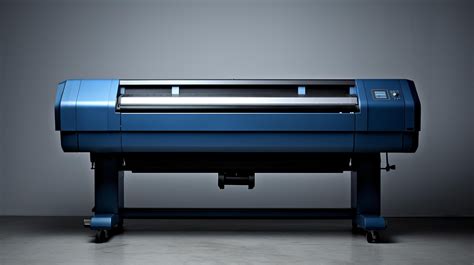Ai Generated Wide Format Plotter Printing Professional Blueprints With Copy Space And Wide