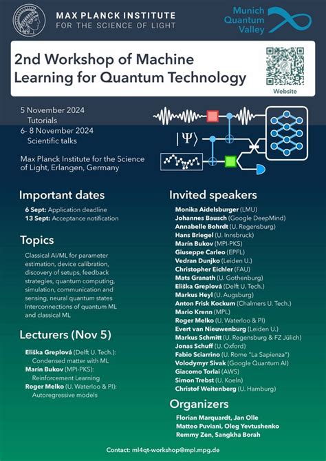 Machine Learning For Quantum Technologies Workshop