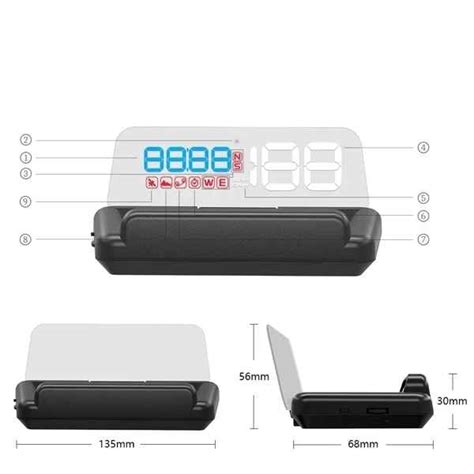 Heads Up Display Projector Elite Gps Speedo Auto Obd2 Eobd Automods