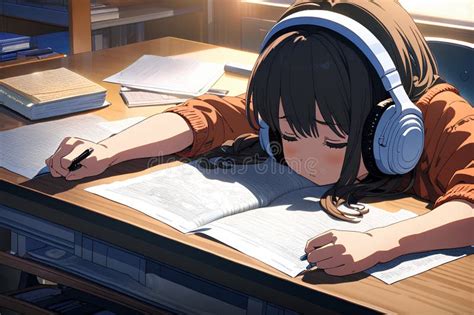 Anime Girl Studying Stock Illustrations 777 Anime Girl Studying Stock