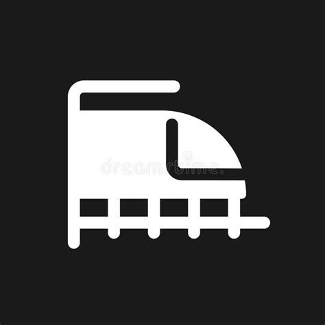 Rail Transport Dark Mode Glyph Ui Icon Stock Vector Illustration Of Subway Traffic 264327837