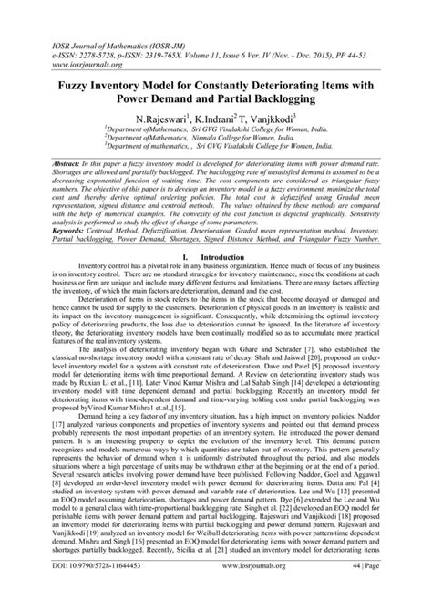 Fuzzy Inventory Model For Constantly Deteriorating Items With Power