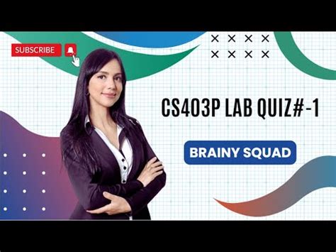 CS403P LAB QUIZ 01 CORRECT SOLUTION CS403P YouTube