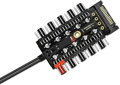 Verilux Chassis Fan Hub CPU Cooling Fan Hub 10 Port 12 V SATA To Fan Adapter With 4 Pin PWM