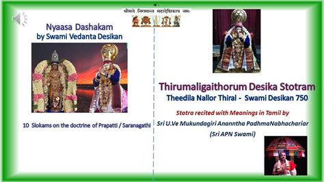 Nyasa Dasakam 14 Desika Stotram Devanagiri Script Sri Apnswami Youtube