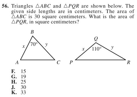 Solved 56 Triangles And Pqr Are Shown Below The