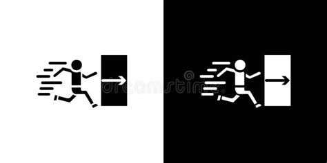 Emergency Exit Icon Isolated Flat Vector In Outline Stock Illustration Illustration Of Danger