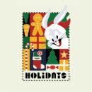 Looney Tunes™ Bugs Bunny™ Holidays Badge Holiday Card Zazzle