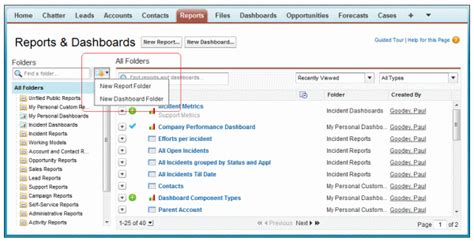 Standard Report Types In Salesforce Report Folder Creation Salesforce Tutorial Intervew
