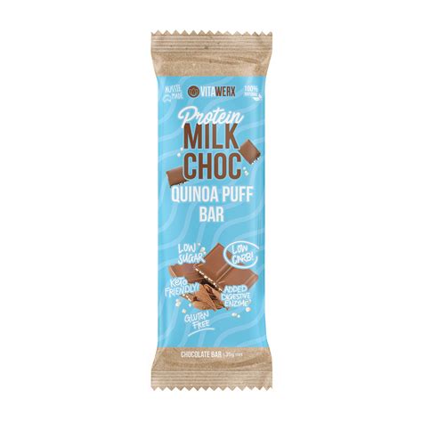 اشترِ فيتاوركس لوح بروتين شوكولاتة الحليب مطلي بالكينوا بف خالي من الجلوتين بدون سكر كيتو 35