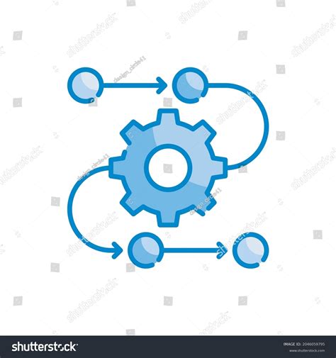 Process Diagram Vector Blue Colours Icon Stock Vector Royalty Free 2046059795 Shutterstock