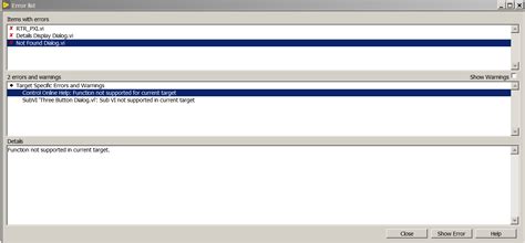 Error Details Display Dialogvi And Not Found Dialogvi Ni Community