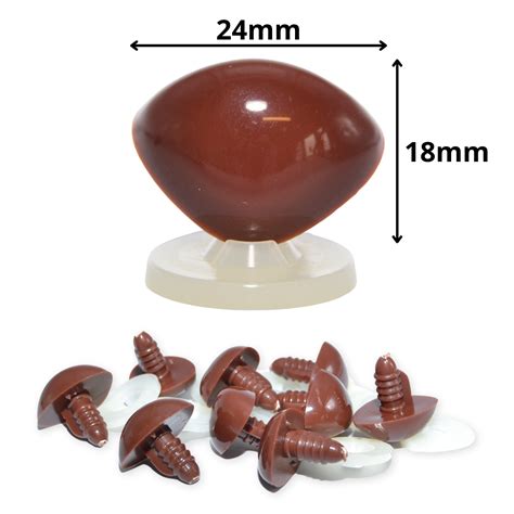 24mm X 18mm Dark Brown Triangle Nose With Plastic Backs Celloexpress
