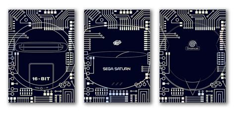 retro future infused sega console prints holographic foil official a