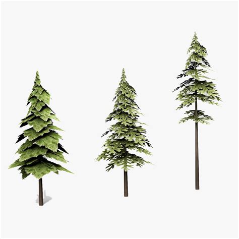 Green Pine Free 3d Model 3ds Obj Blend Fbx Mtl Free3d