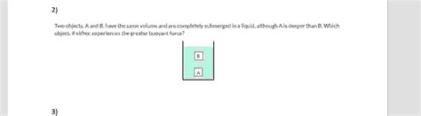 Solved Two Objects A And B ﻿have The Samte Volume And