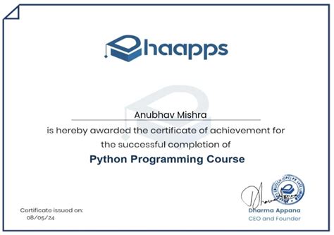 Anubhav Mishra On Linkedin Just Completed A Month Long Python Master
