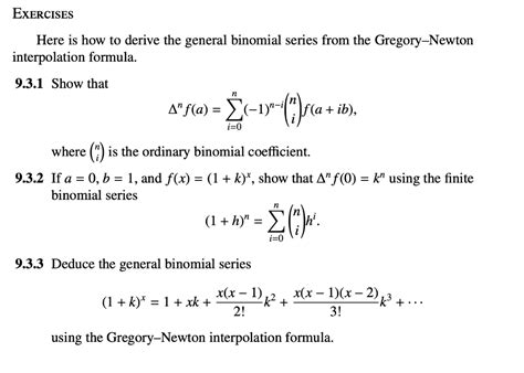 Solved EXERCISES Here Is How To Derive The General Binomial Chegg Com