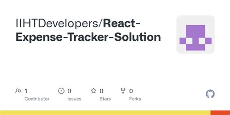 github iihtdevelopers react expense tracker solution