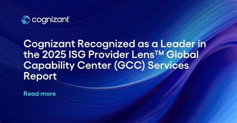 Cognizant Has Been Recognized As A Leader In The 2025 Isg Information Services Group Provider