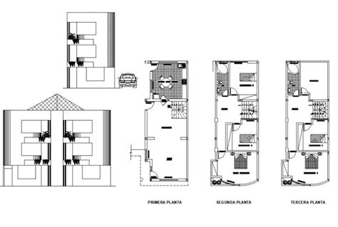 Housing Structure Detail 2d View Layout Plan And Elevation Autocad File West Facing House