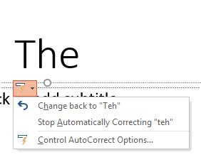 AutoCorrect Options In PowerPoint For Windows