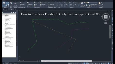 How To Enable Or Disable 3d Polyline Linetype In Civil 3d Quick Cad