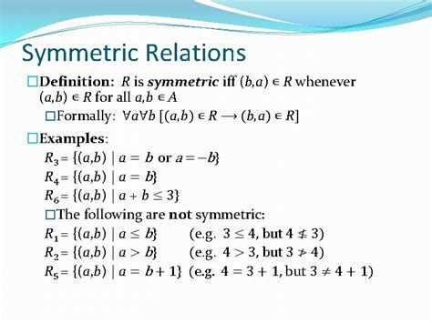 Relations And Their Properties Binary Relations Definition A