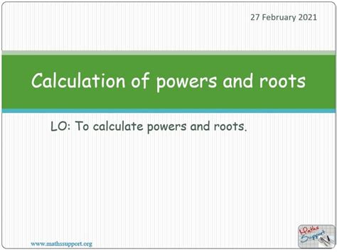 Maths Igcse C1 4 Calculation Of Powers And Roots